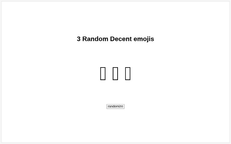 3 Random Decent emojis ― Perchance Generator
