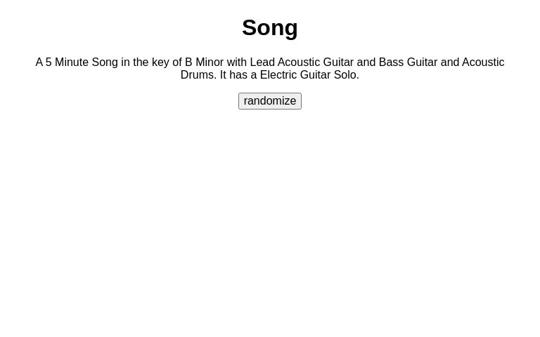 Song ― Perchance Generator