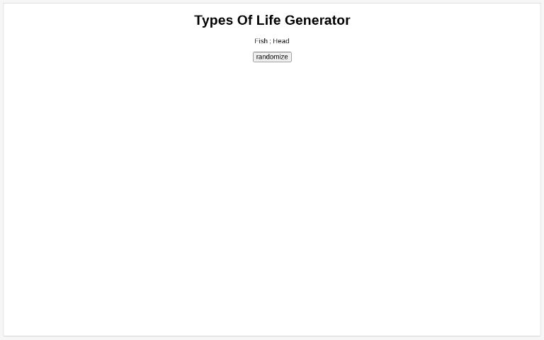 Types Of Life Generator