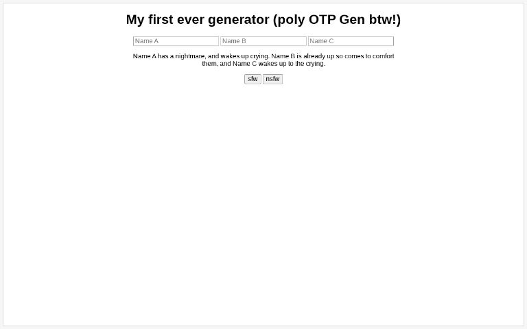 My first ever generator (poly OTP Gen btw!)