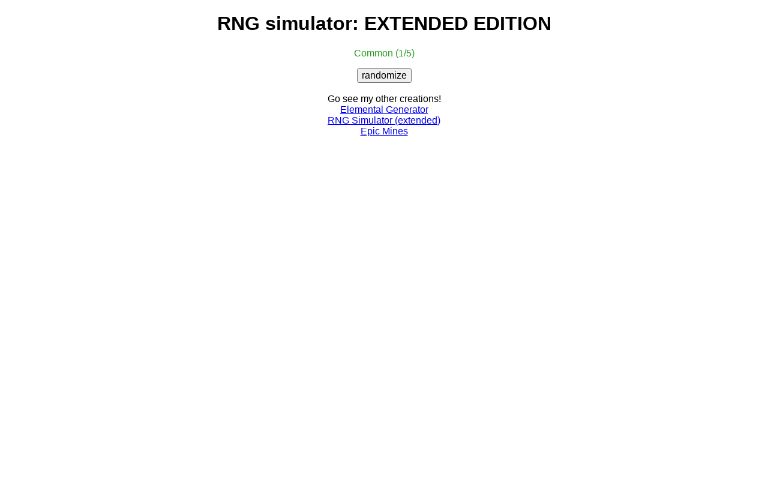 RNG Simulator (extended) ― Perchance Generator