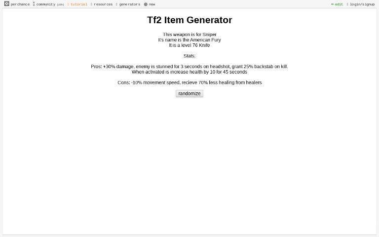 Tf2 Item Generator