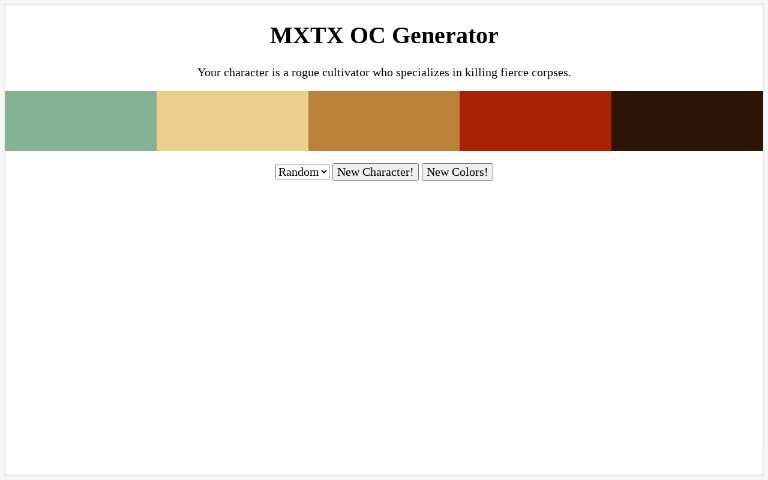MXTX OC Generator
