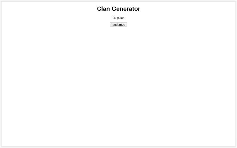 Clan Generator