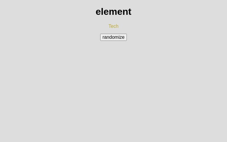 element ― Perchance Generator