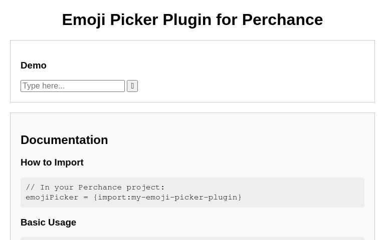 Emoji Picker Plugin for Perchance