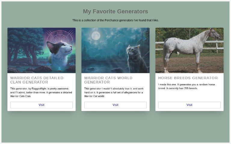 My Favorite Generators