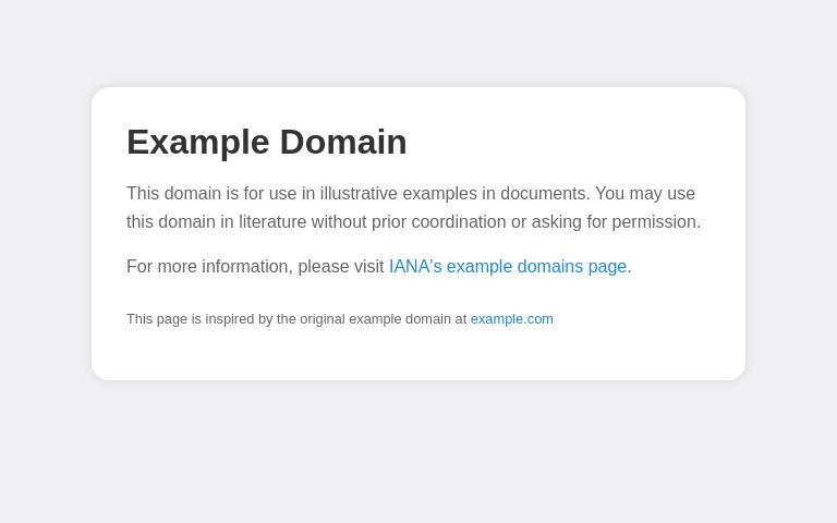 Example Domain ― Perchance Generator