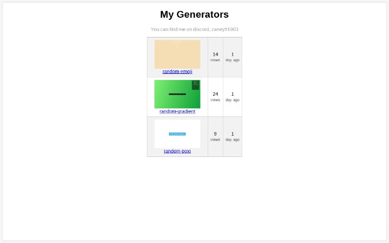 My Generators