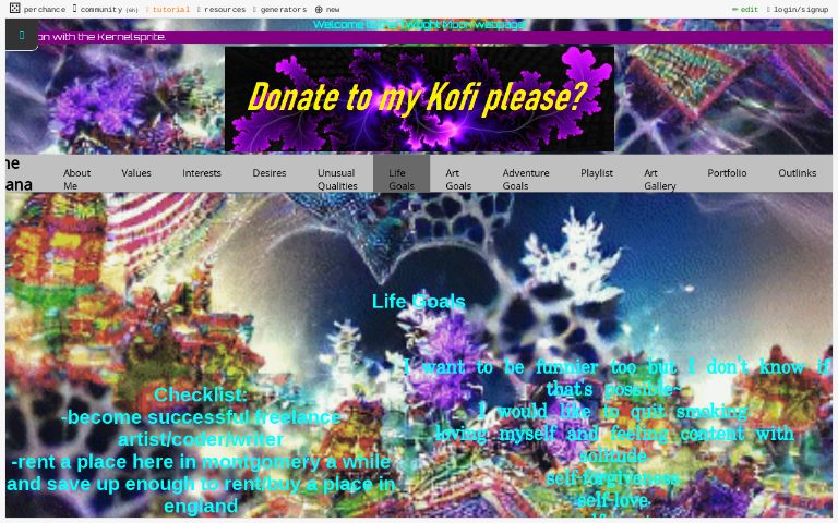 Life Goals ― Perchance Generator