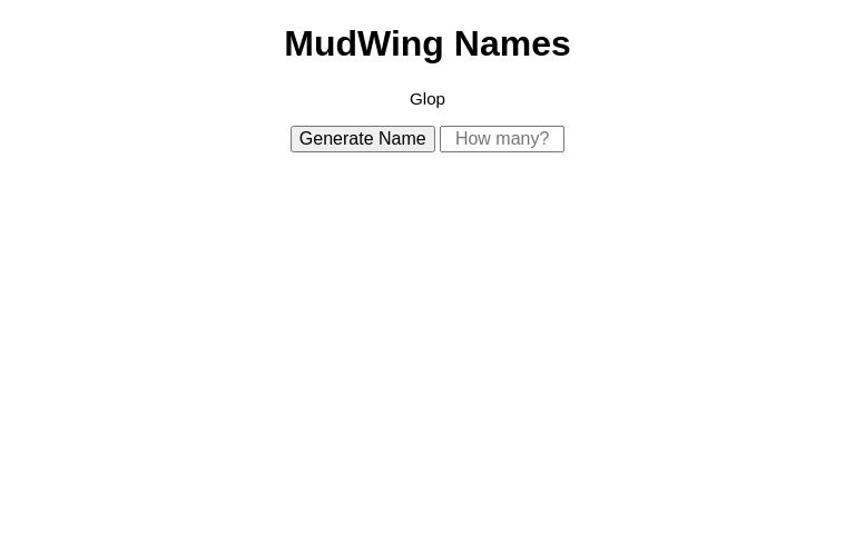 MudWing Names ― Perchance Generator