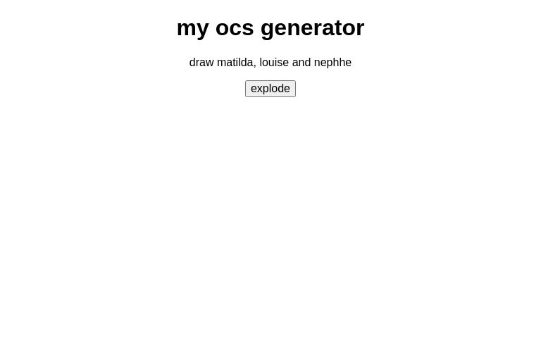 my ocs generator