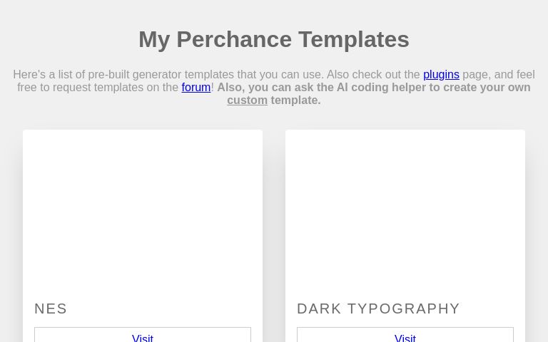 My Perchance Templates ― Perchance Generator