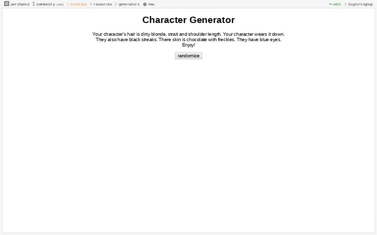 Character Generator