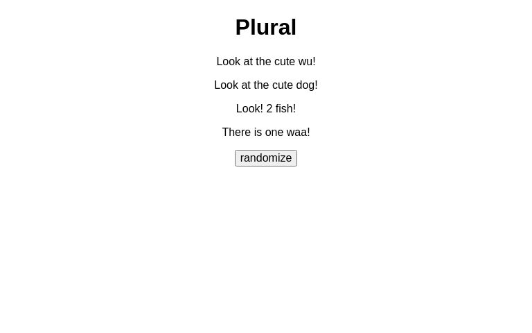 Plural ― Perchance Generator