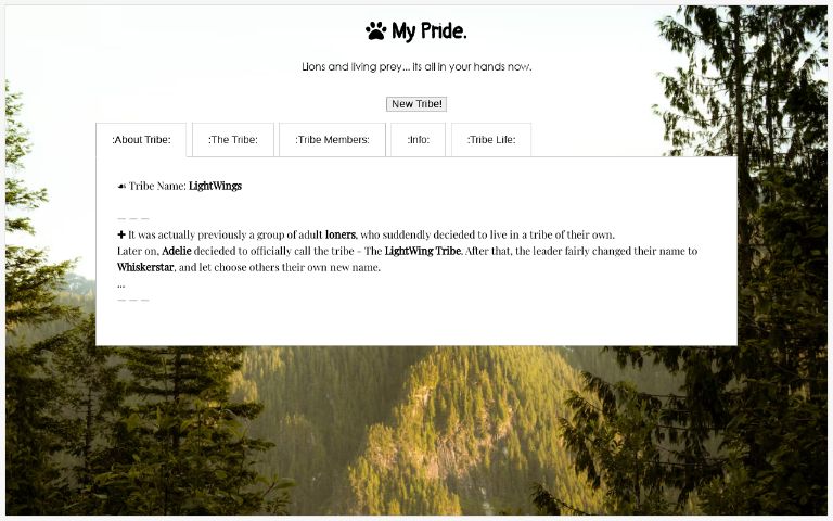 My Pride. ― Perchance Generator