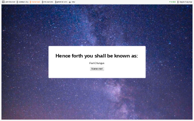 Hence forth you shall be known as: ― Perchance Generator