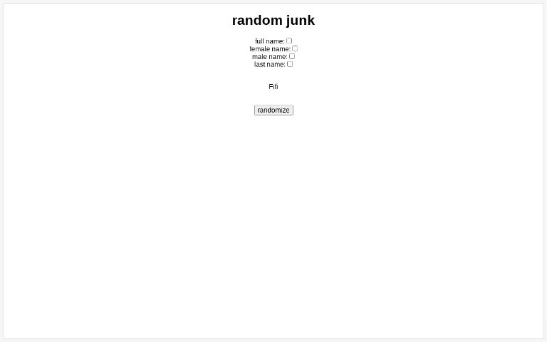 random junk ― Perchance Generator