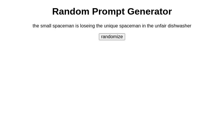 Random Prompt Generator