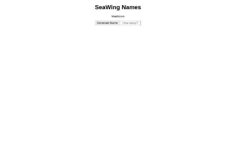 SeaWing Names ― Perchance Generator