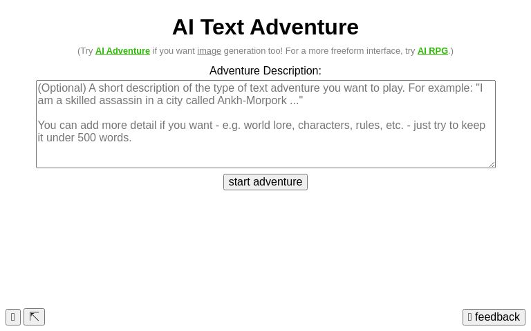 AI Text Adventure - free, no-signup, no limits - AI Dungeon Alternative ...