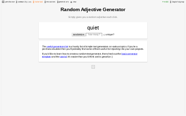 Random Adjective Generator