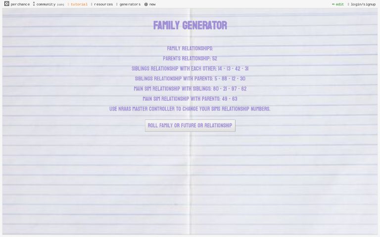 Family Generator