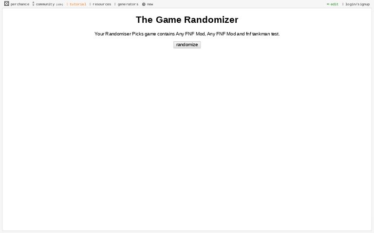 The Game Randomizer ― Perchance Generator