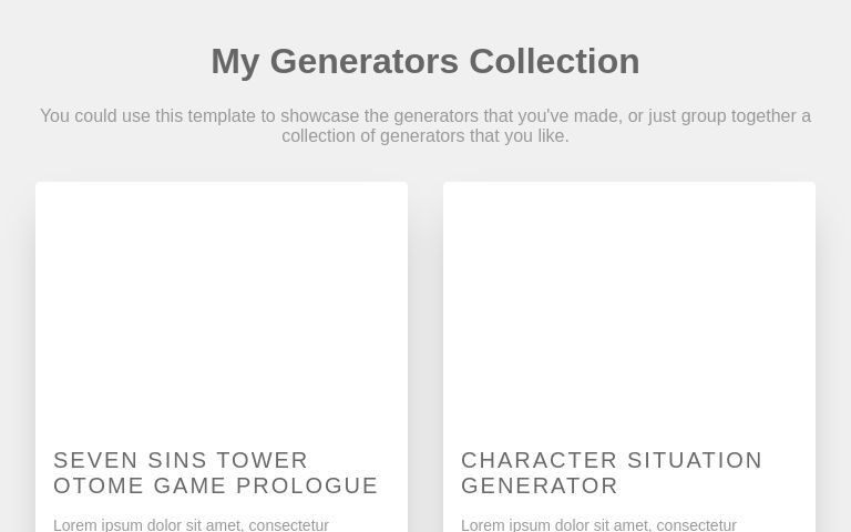 My Generators Collection