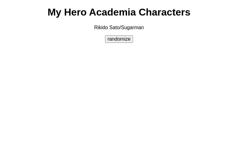 My Hero Academia Characters ― Perchance Generator