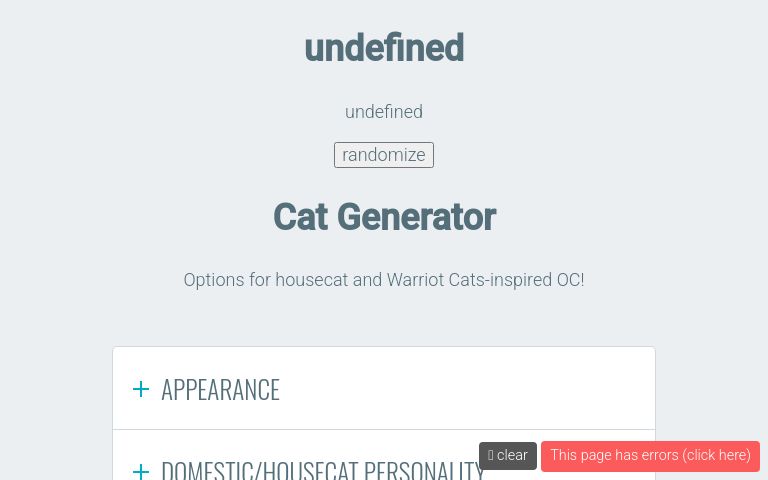 undefined ― Perchance Generator