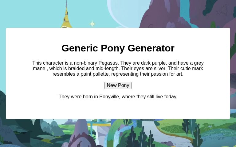 Generic Pony Generator