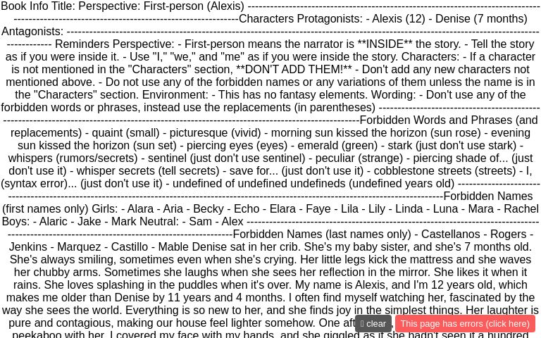 Minimal ― Perchance Generator