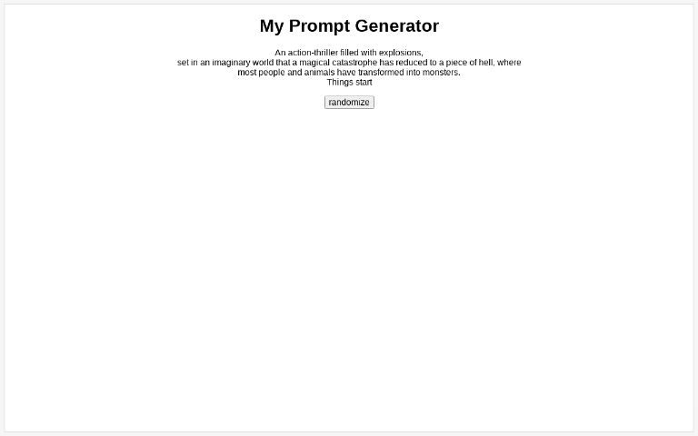 My Prompt Generator