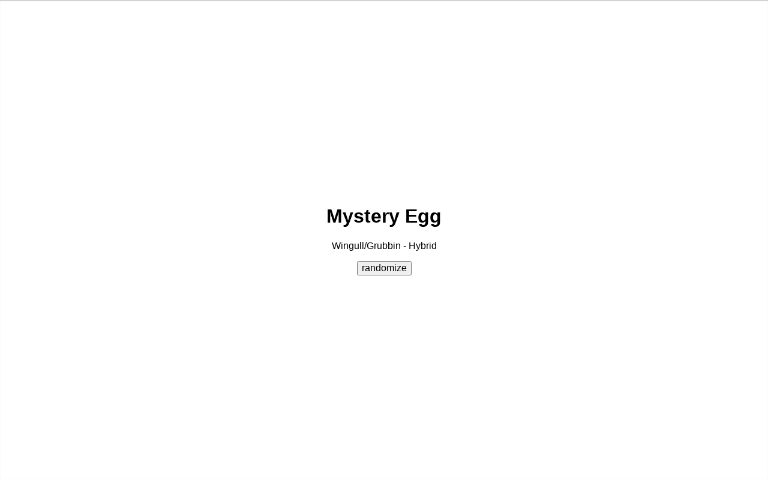 Mystery Egg ― Perchance Generator