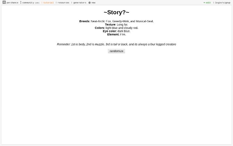 ~Story?~ ― Perchance Generator