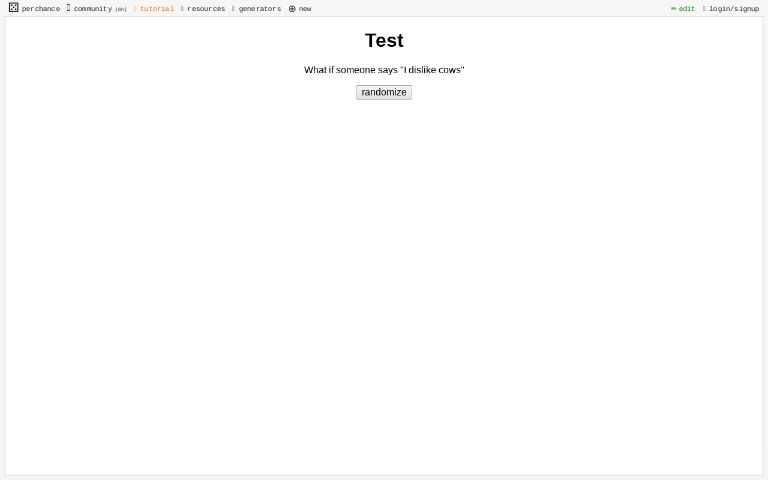 Test ― Perchance Generator