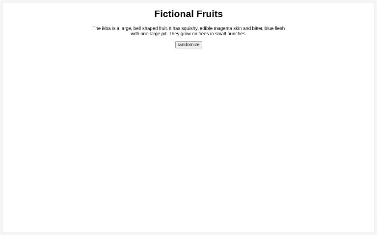 Fictional Fruits ― Perchance Generator