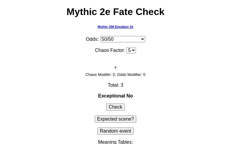 Mythic 2e Fate Check ― Perchance Generator