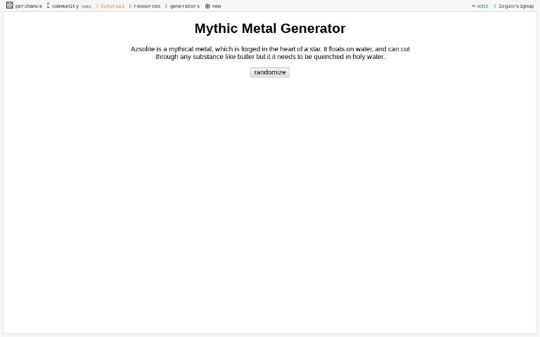 Mythic Metal Generator
