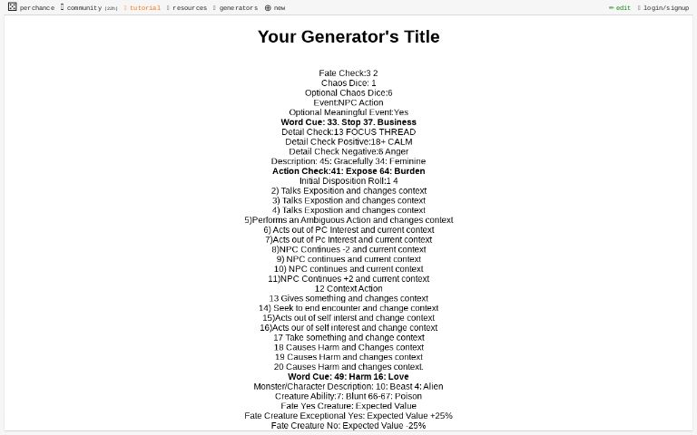 Mythic Personal Theme Meaningful Social ― Perchance Generator