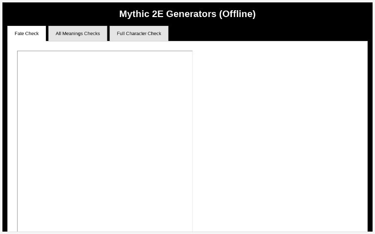 Mythic 2E Generators (Offline)