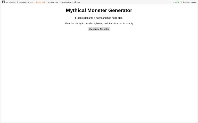 Mythical Monster Generator