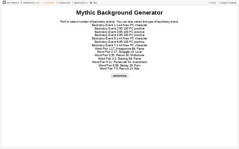 Mythic Background Generator