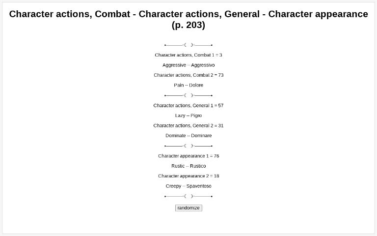 Character actions, Combat - Character actions, General - Character ...