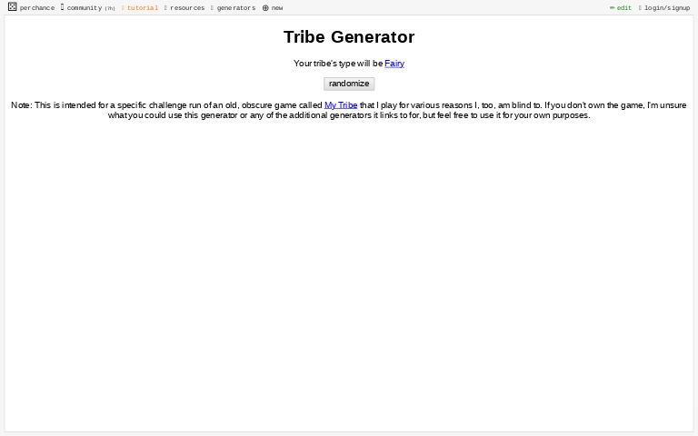 Tribe Generator