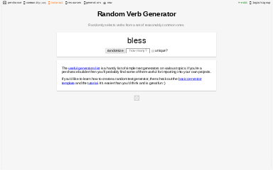 Random Verb Generator