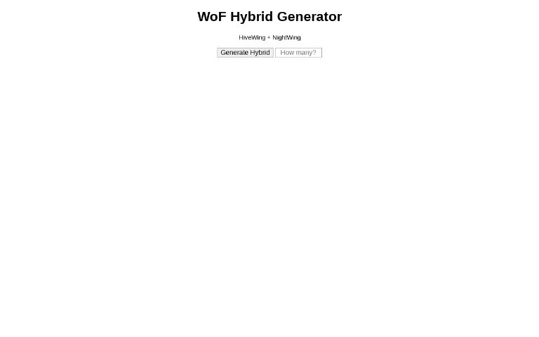 WoF Hybrid Generator