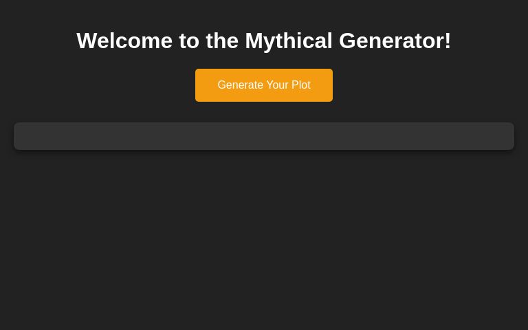 Welcome to the Mythical Generator!