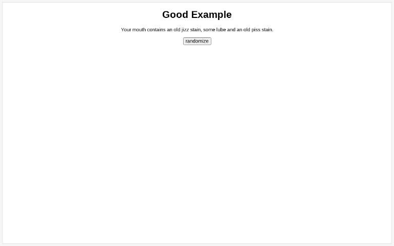 Good Example ― Perchance Generator